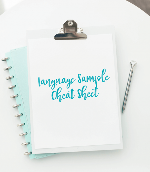 language_sample_cheat_sheet | SLP Now®