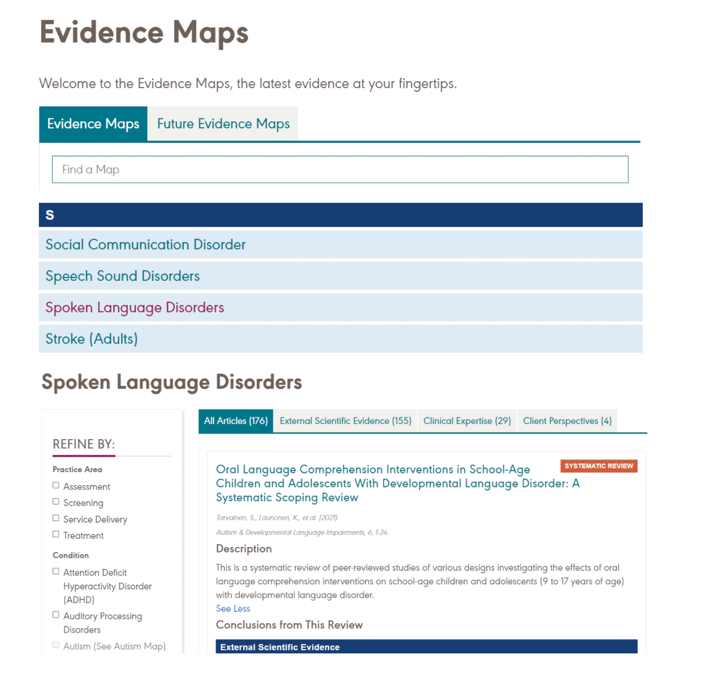 ASHA Evidence Map | SLP Now®