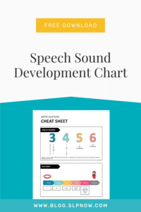 Speech Sound Development Chart (free download) | SLP Now®