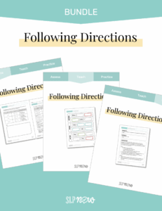 SLP Now Materials - Following Directions Skill Pack | SLP Now®